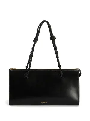 JIL SANDER Tangle Leather Shoulder Bag