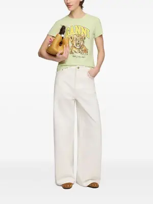 GANNI Printed Cotton T-shirt