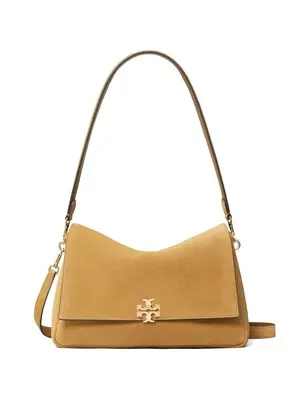 Tory Burch Charlie Suede Shoulder Bag - Brown