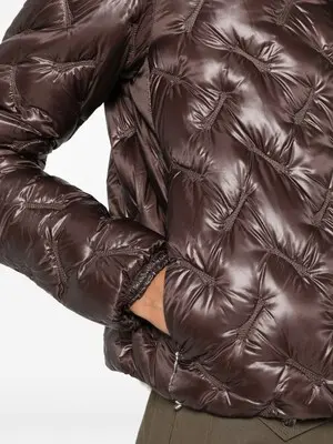 Herno Quilted Short Down Jacket - Brown