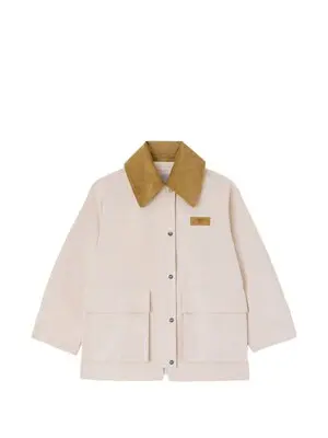 GANNI Short Jacket With Corduroy Collar - Pink