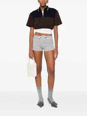 Miu Miu Nylon Shorts With Trim Detail