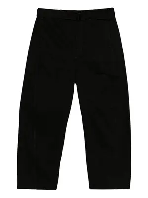 LEMAIRE Twisted Denim Cotton Jeans With Belt - Black