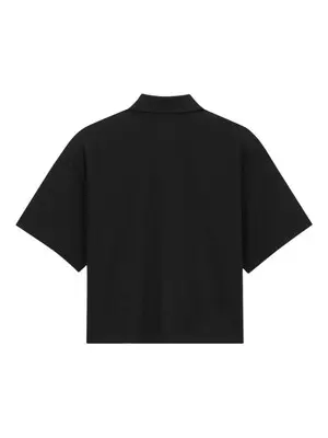 Saint Laurent Oversized Cotton Polo Shirt - Black