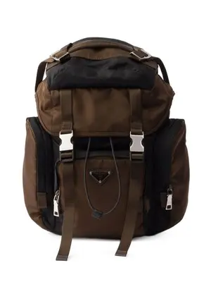 Prada Re-nylon And Leather Backpack - Black
