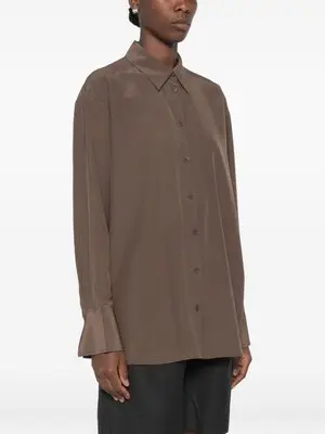 TOTEME Crepe Silk Shirt - Brown
