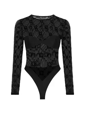 MARINE SERRE Moonogram Bodysuit - Black