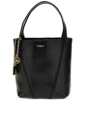 Chloé Spin Small Leather Tote - Black