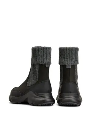 TOD'S Leather Knitted Boots