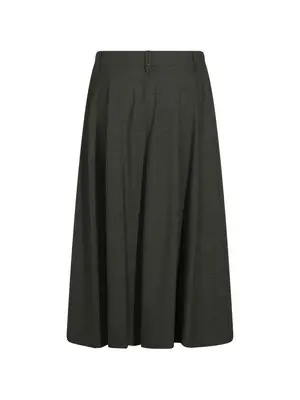 Brunello Cucinelli Wool Blend Midi Skirt - Grey