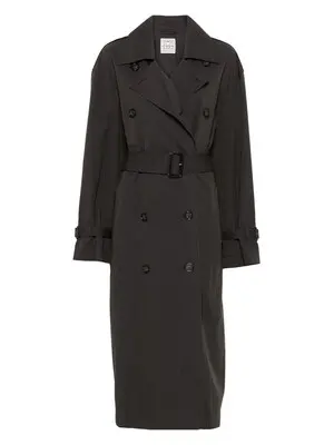 TOTEME Cotton Blend Trench Coat - Black