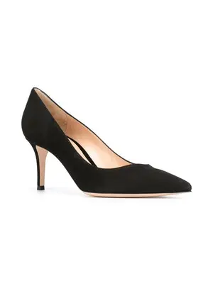 GIANVITO ROSSI Suede Leather Pumps - Black