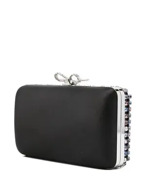 SELF-PORTRAIT Crystal Embellished Clutch With Bow Detail