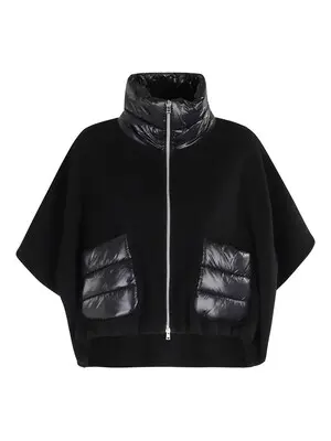 Herno Wool And Nylon Short Down Jacket - Black