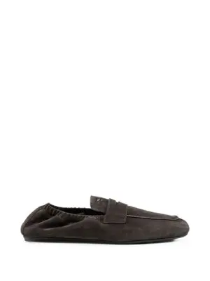 Prada Shuffle Suede Loafers - Brown
