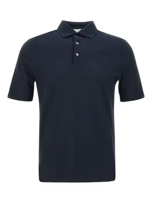 FILIPPO DE LAURENTIIS Cotton Polo Shirt - Blue