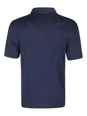 FILIPPO DE LAURENTIIS Linen Polo Shirt - Blue