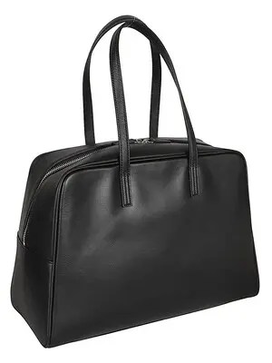MIZUIRO Large Leather Boston Bag