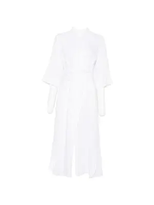 ARCHIVIO '67 Linen Shirt Dress With Tied Waist