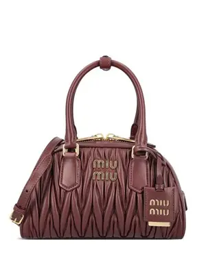 Miu Miu Arcadie Leather Handbag - Red