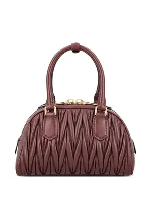 Miu Miu Arcadie Leather Handbag - Red
