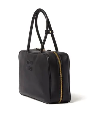 Miu Miu Beau Large Leather Handbag - Black