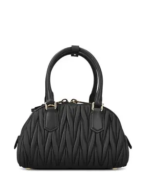 Miu Miu Arcadie Quilted Leather Handbag - Black