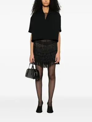 JIL SANDER Cropped V-neck Polo Shirt
