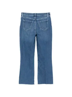 L'Agence Cropped Denim Jeans With Raw Edge Hem