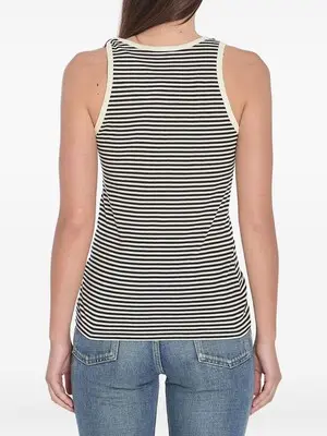Saint Laurent Striped Cotton Tank Top