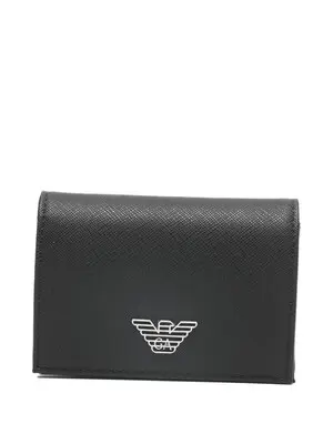 Emporio Armani Leather Credit Card Case - Black