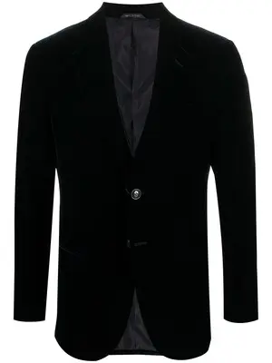 Giorgio Armani Velvet Single-breasted Blazer Jacket