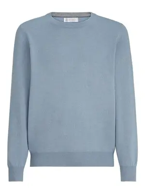 Brunello Cucinelli Cashmere Crewneck Sweater - Sky Blue