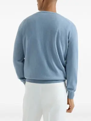Brunello Cucinelli Cashmere Crewneck Sweater - Sky Blue