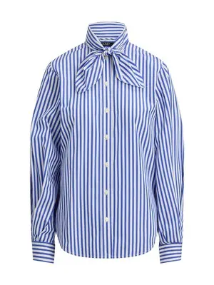 Polo Ralph Lauren Lauren Ralph Lauren Striped Tie Neck Blouse