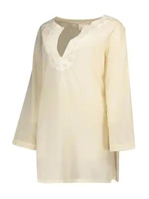 MC2 SAINT BARTH Cedy Dress Elegant V-neck Embroidered Tunic