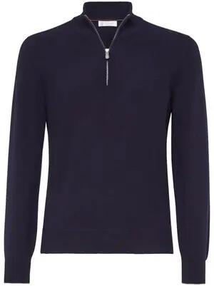 Brunello Cucinelli Cashmere Turtle-neck Sweater - Blue
