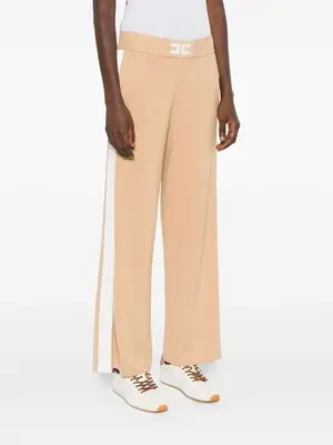 Elisabetta Franchi Tricot Trousers With Logo Detailing