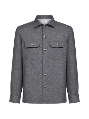 Brunello Cucinelli Wool Shirt - Grey