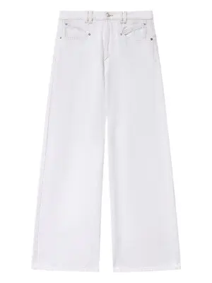 Isabel Marant Étoile Lemony Wide Leg Jeans - White