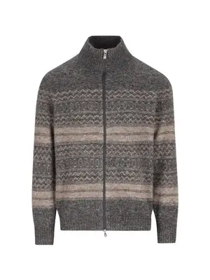 Brunello Cucinelli Wool Zip Cardigan