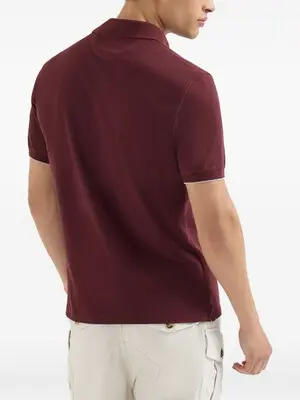 Brunello Cucinelli Logo Cotton Polo Shirt - Red