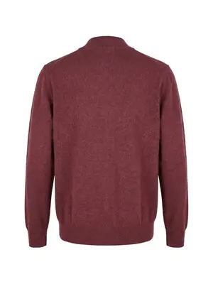 Brunello Cucinelli Cashmere Quarter Zip Sweater - Red