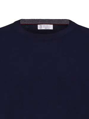 Brunello Cucinelli Cashmere Crewneck Sweater - Blue