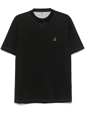 Brunello Cucinelli Logo Cotton T-shirt