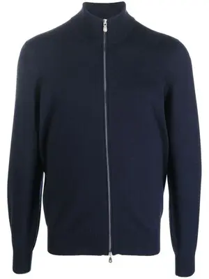 Brunello Cucinelli Cashmere Zipped Cardigan - Blue