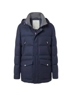 Brunello Cucinelli Wool Hooded Jacket