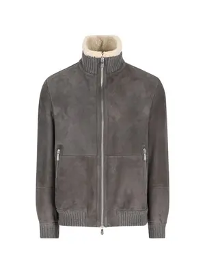 Brunello Cucinelli Shearling Leather Jacket