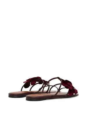 Zimmermann Orchid Leather Flat Sandals