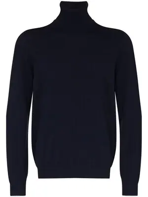 Brunello Cucinelli Cashmere Roll Neck Sweater - Blue